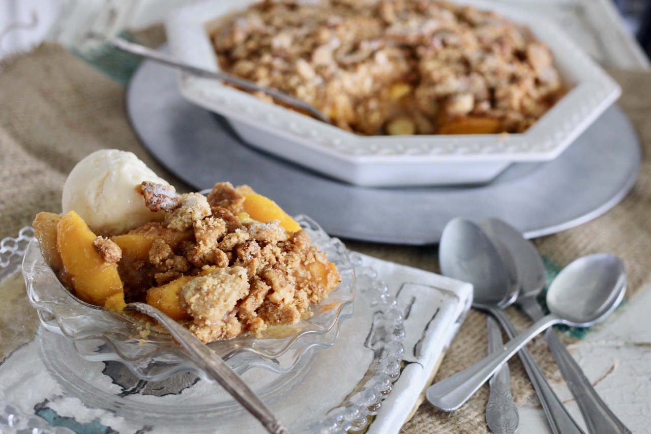 Perfect Peach Crumble | A Bountiful Kitchen
