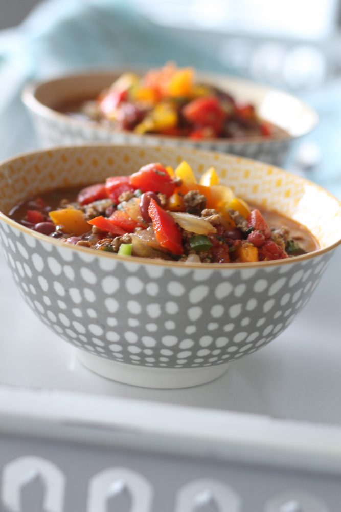 Turkey and Fresh Veggie Chili | A Bountiful Kitchen