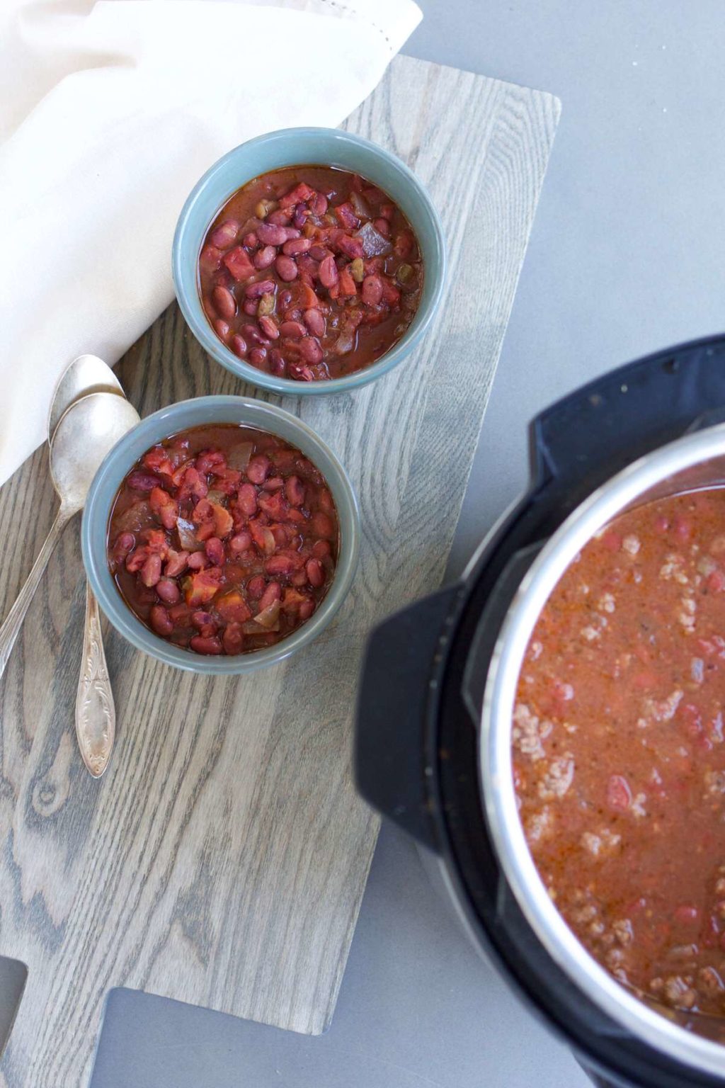 No Soak Instant Pot Chili | A Bountiful Kitchen