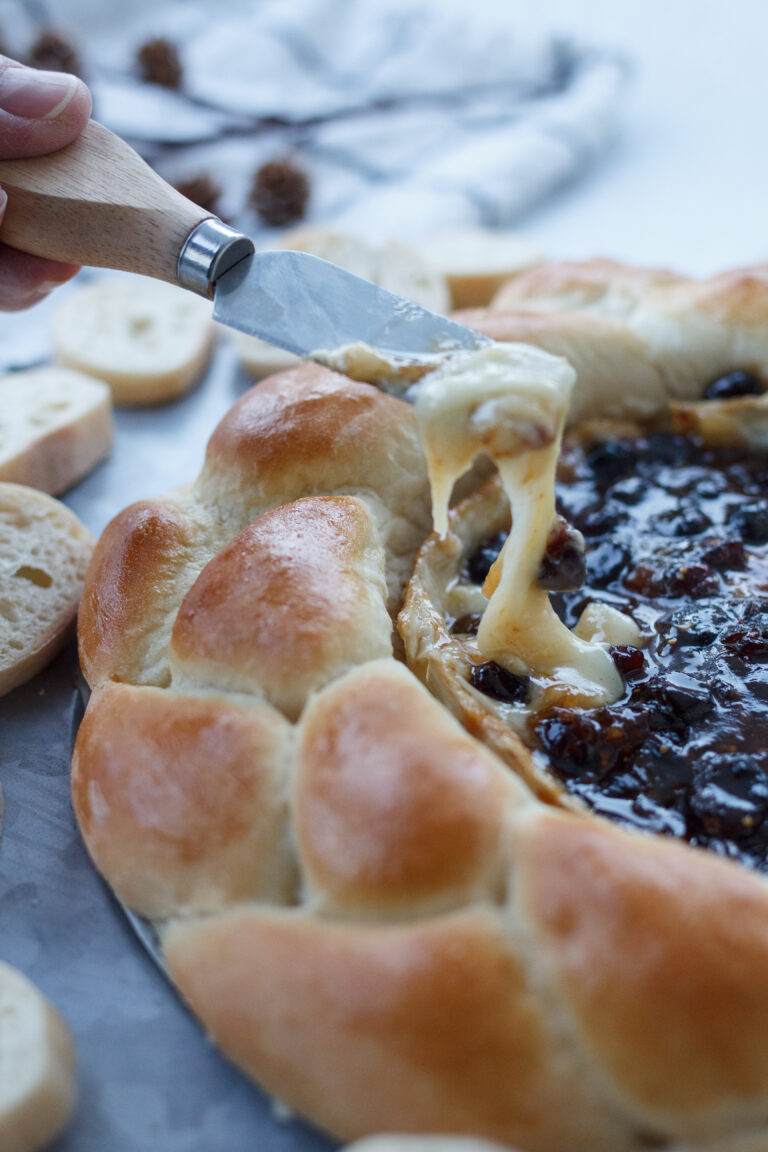 Baked Brie in Braided Bread | A Bountiful Kitchen