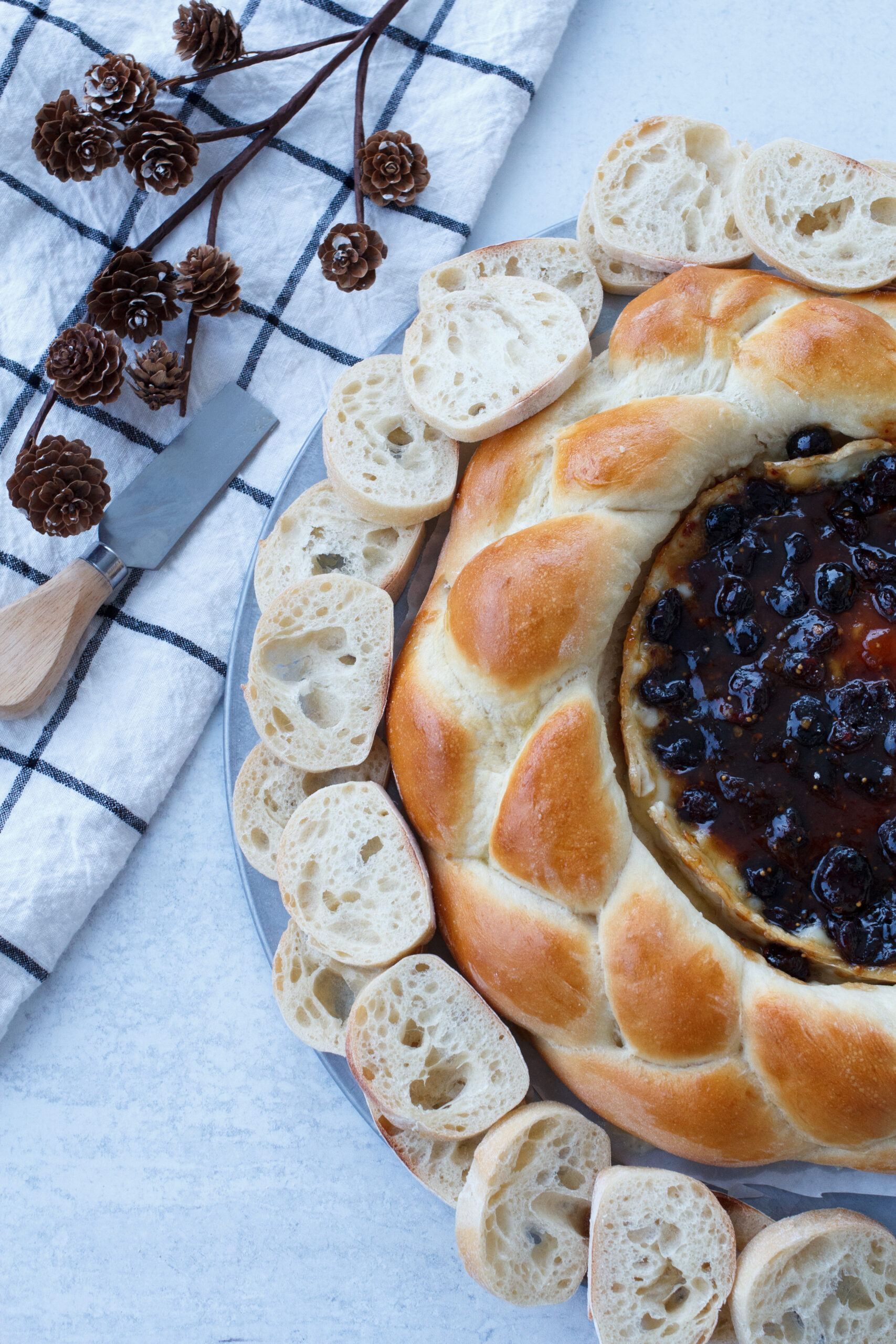 Baked Brie in Braided Bread | A Bountiful Kitchen