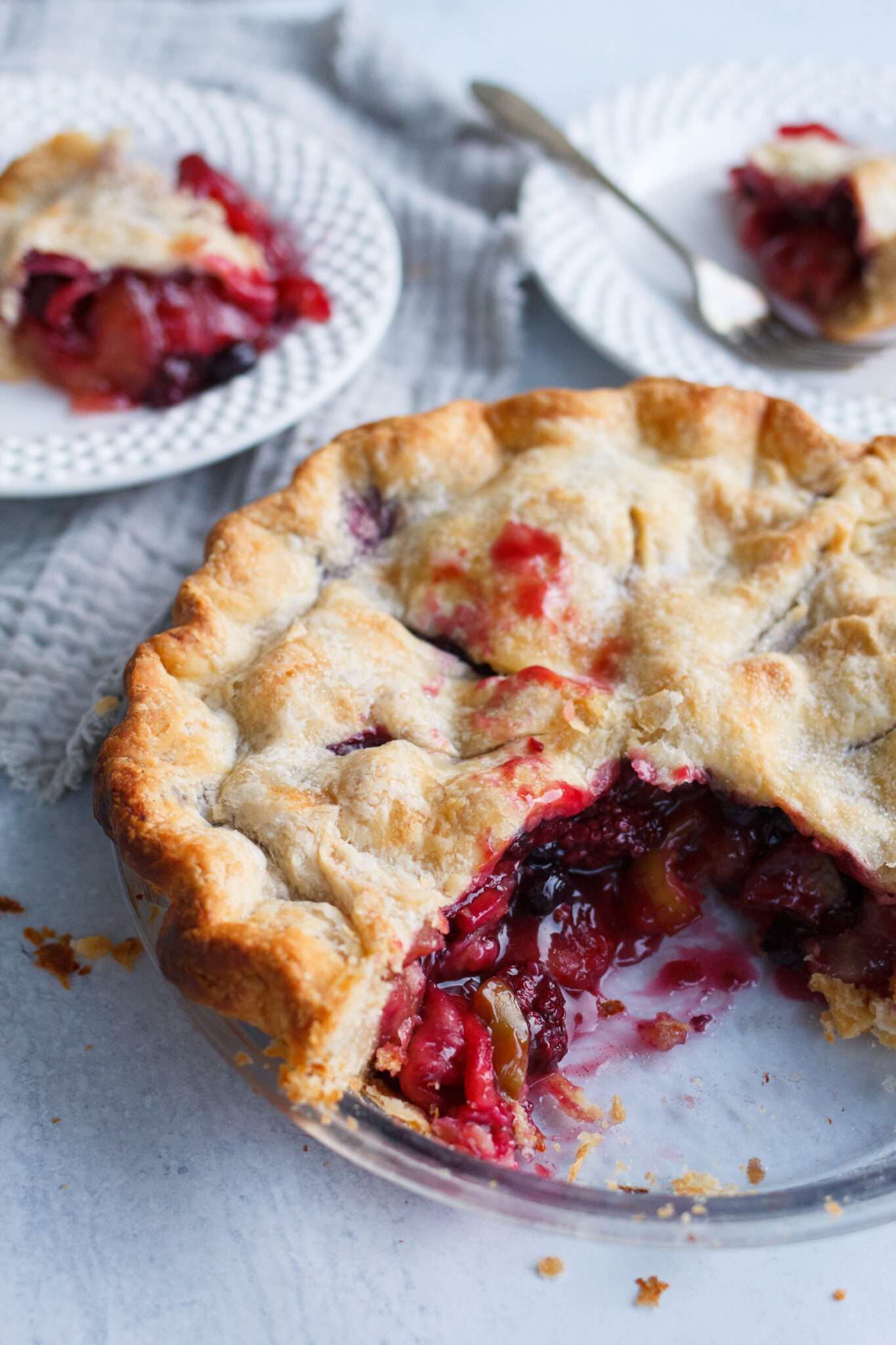 Apple and Fresh Berry Pie | A Bountiful Kitchen