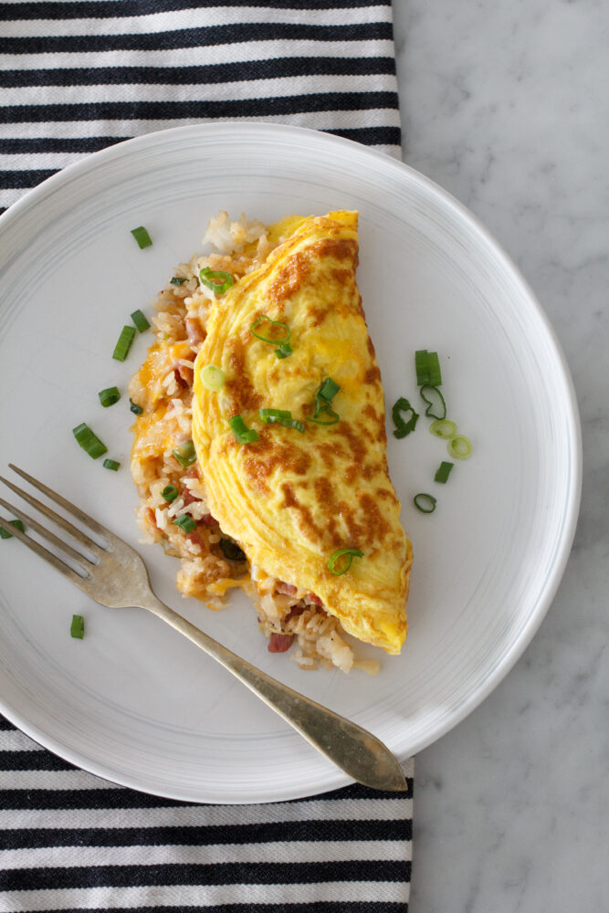 Fried Rice Omelets | A Bountiful Kitchen