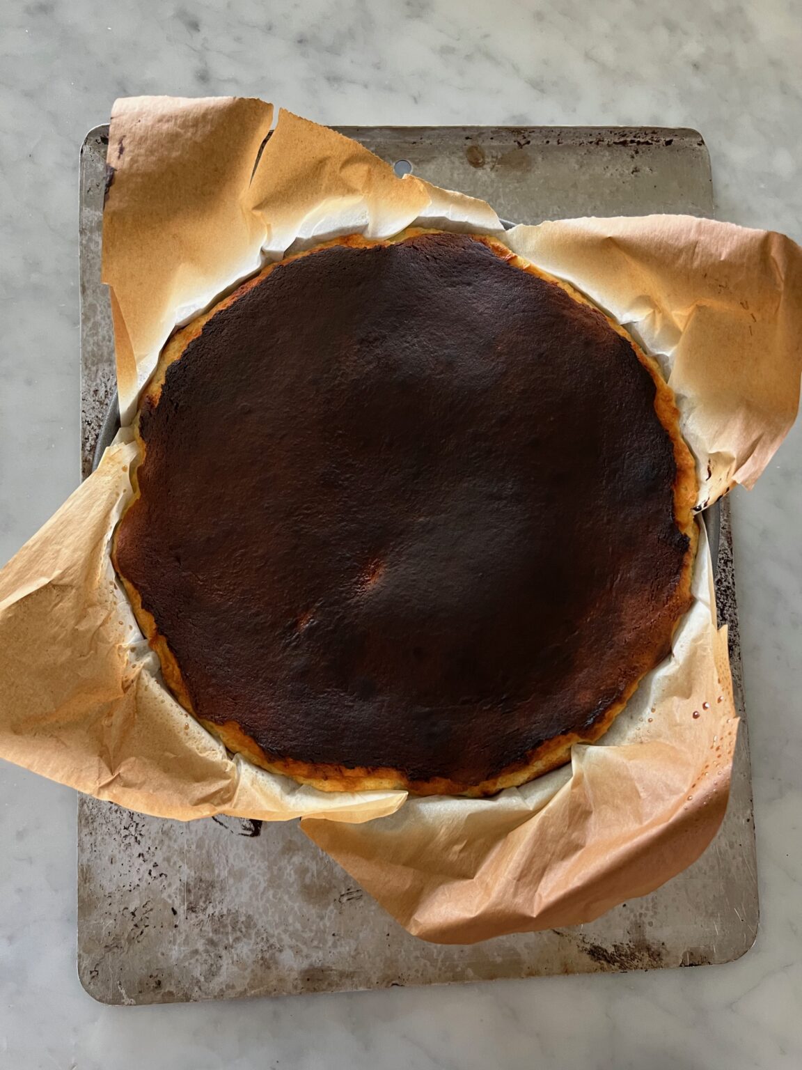 Authentic 5 Ingredient Basque Cheesecake | A Bountiful Kitchen