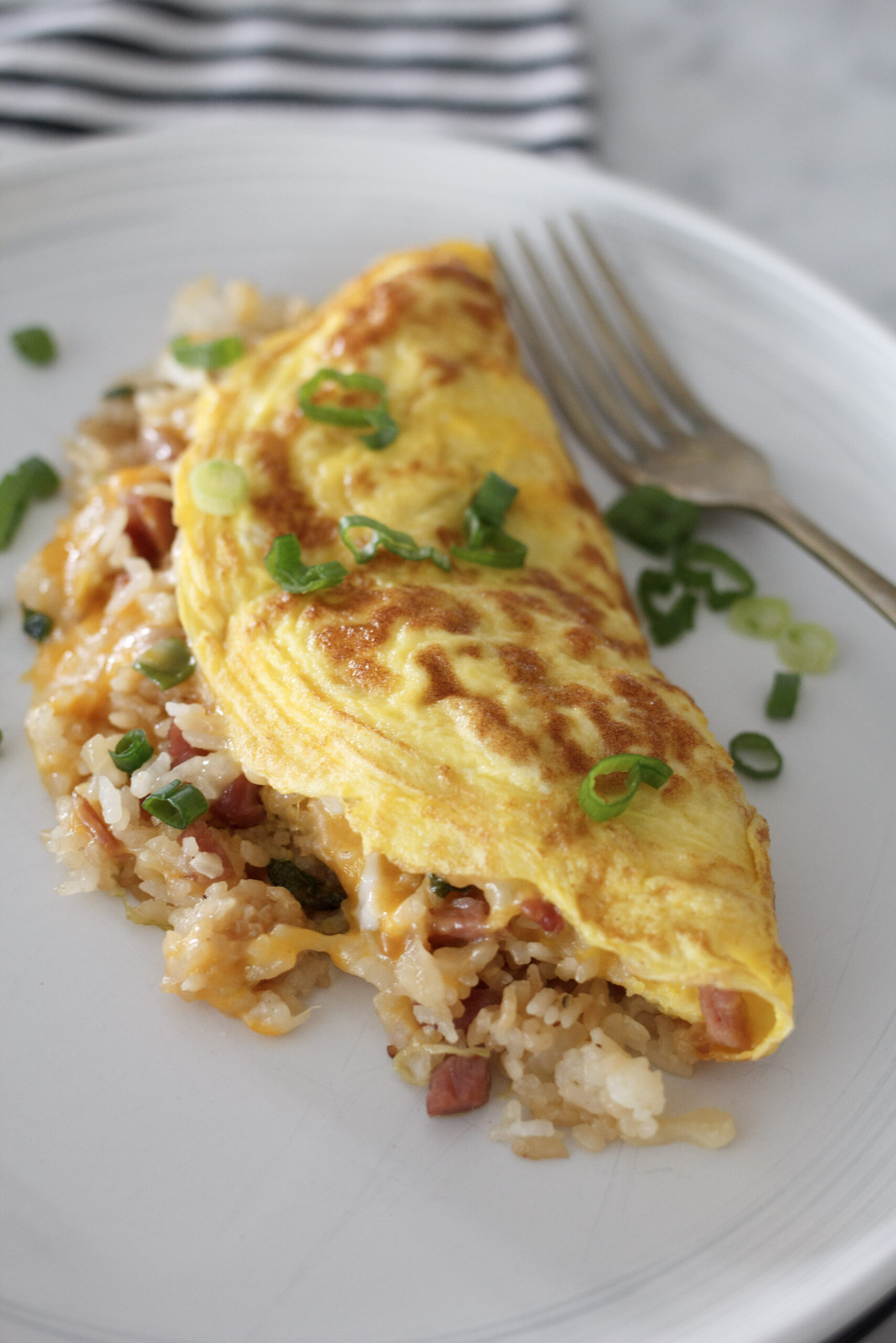 Fried Rice Omelets | A Bountiful Kitchen